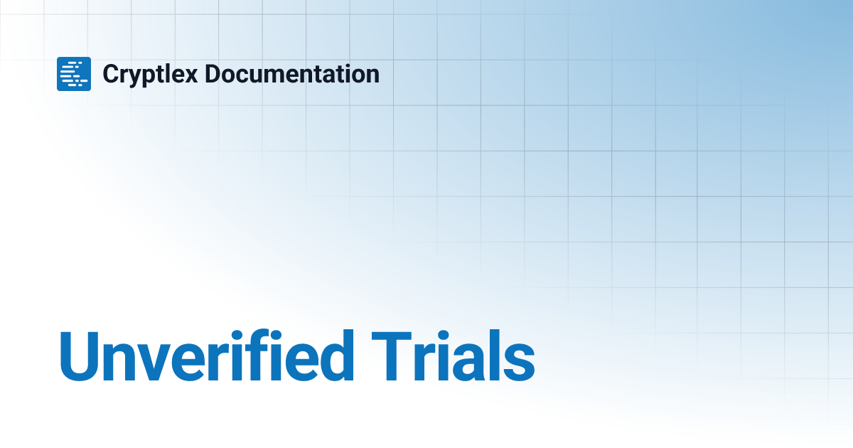 Unverified Trials | Cryptlex Documentation