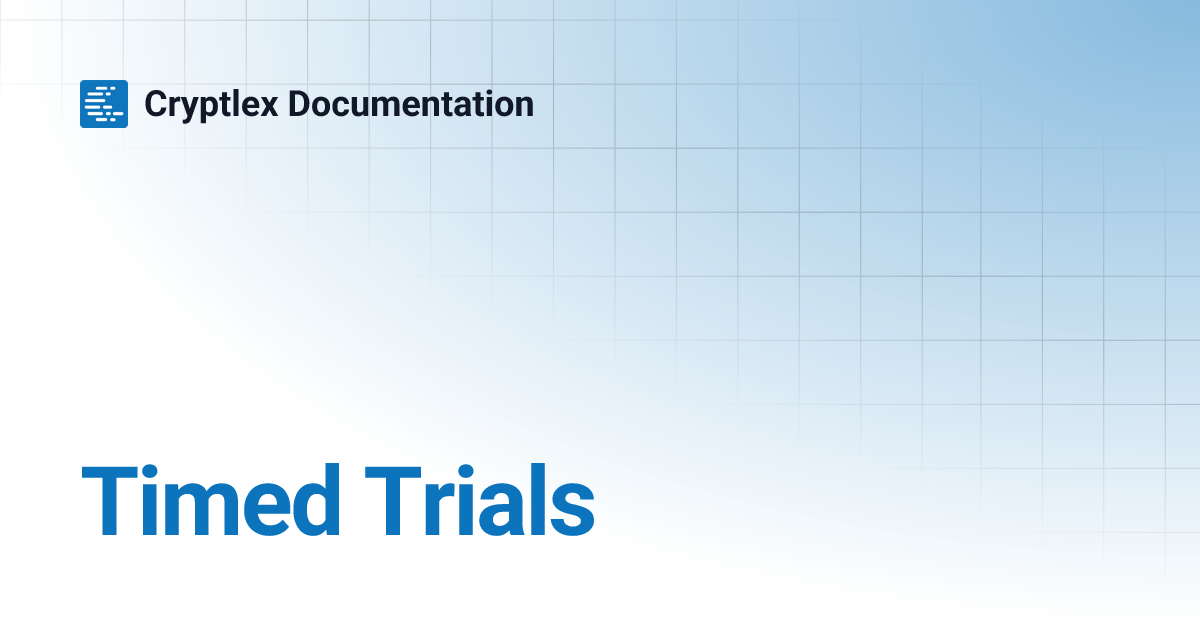 Timed Trials | Cryptlex Documentation