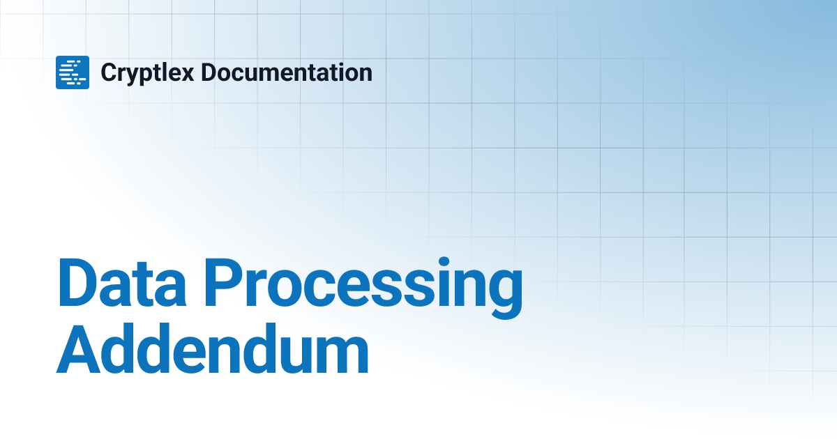 Data Processing Addendum | Cryptlex Documentation