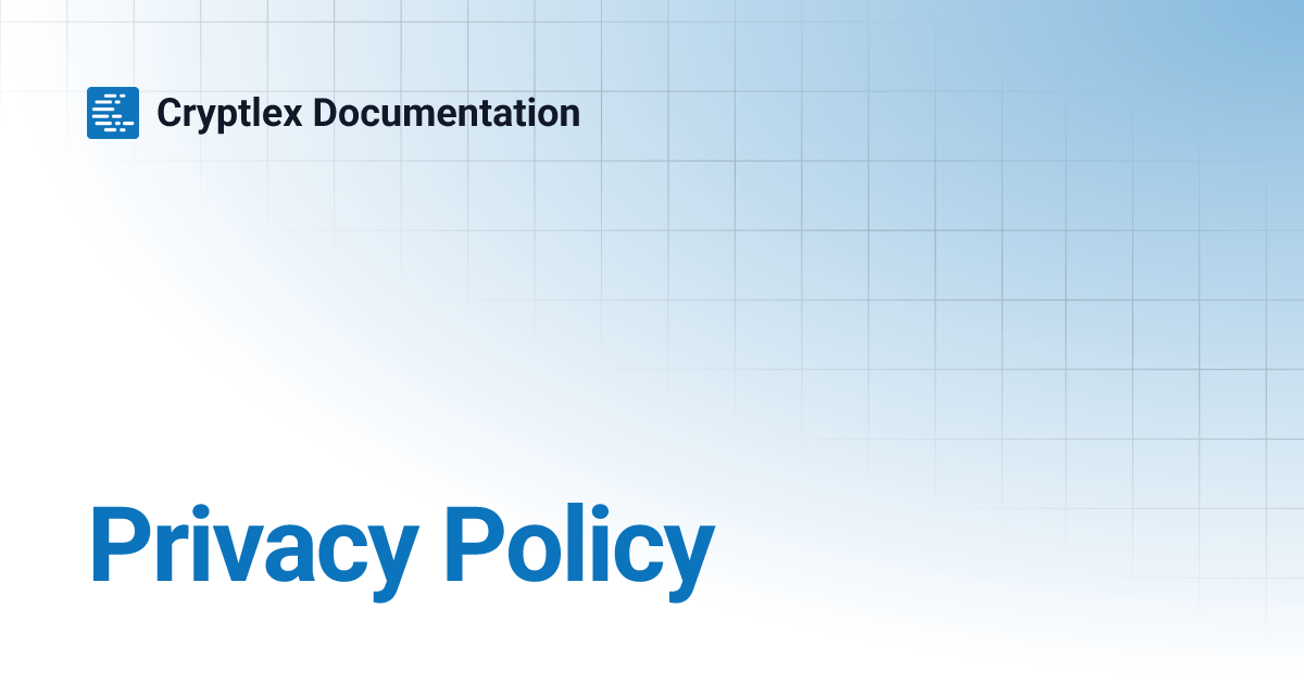 Privacy Policy | Cryptlex Documentation