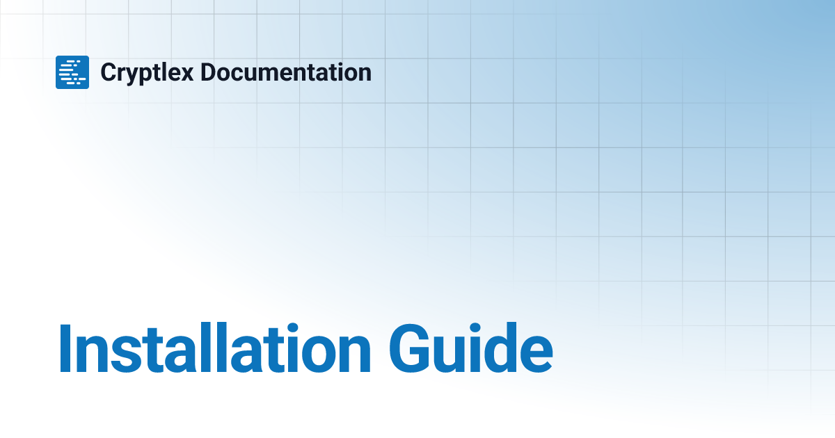 Installation Guide | Cryptlex Documentation