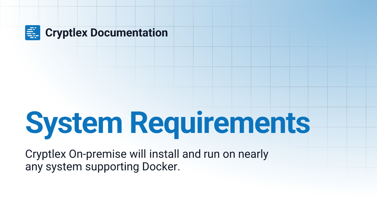 System Requirements | Cryptlex Documentation