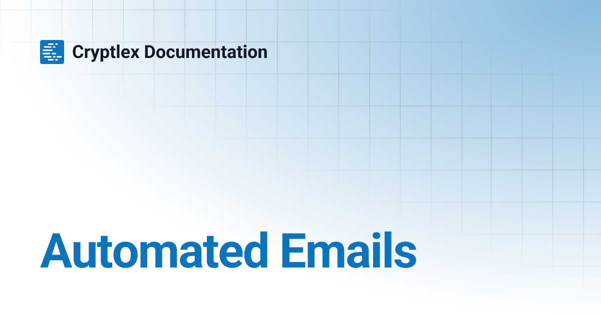 Automated Emails | Cryptlex Documentation