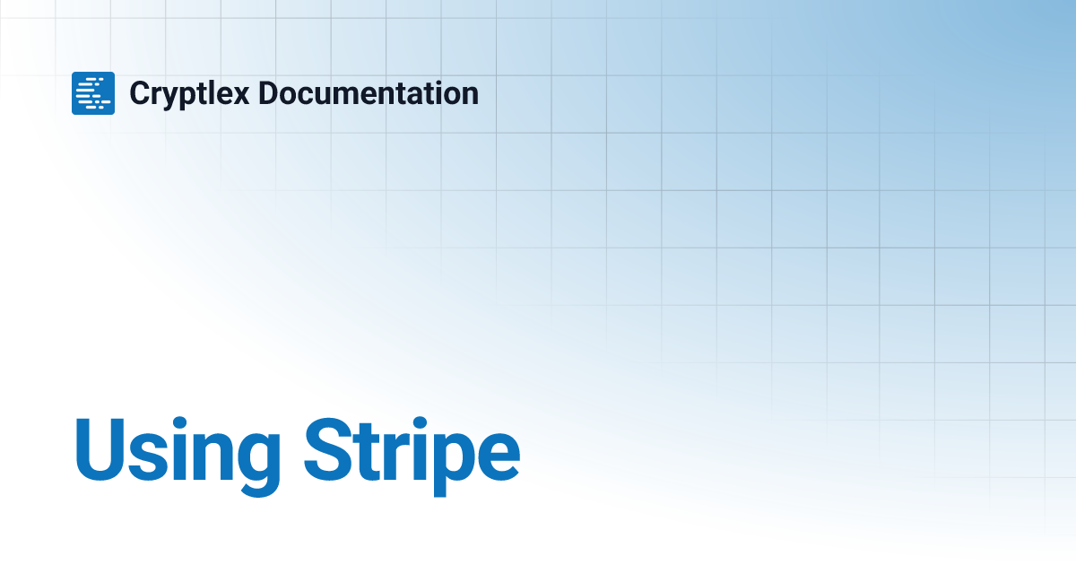 Using Stripe | Cryptlex Documentation
